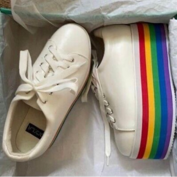 Dolls Kill | Shoes | Dolls Kill Rainbow Platform Shoes | Poshmark